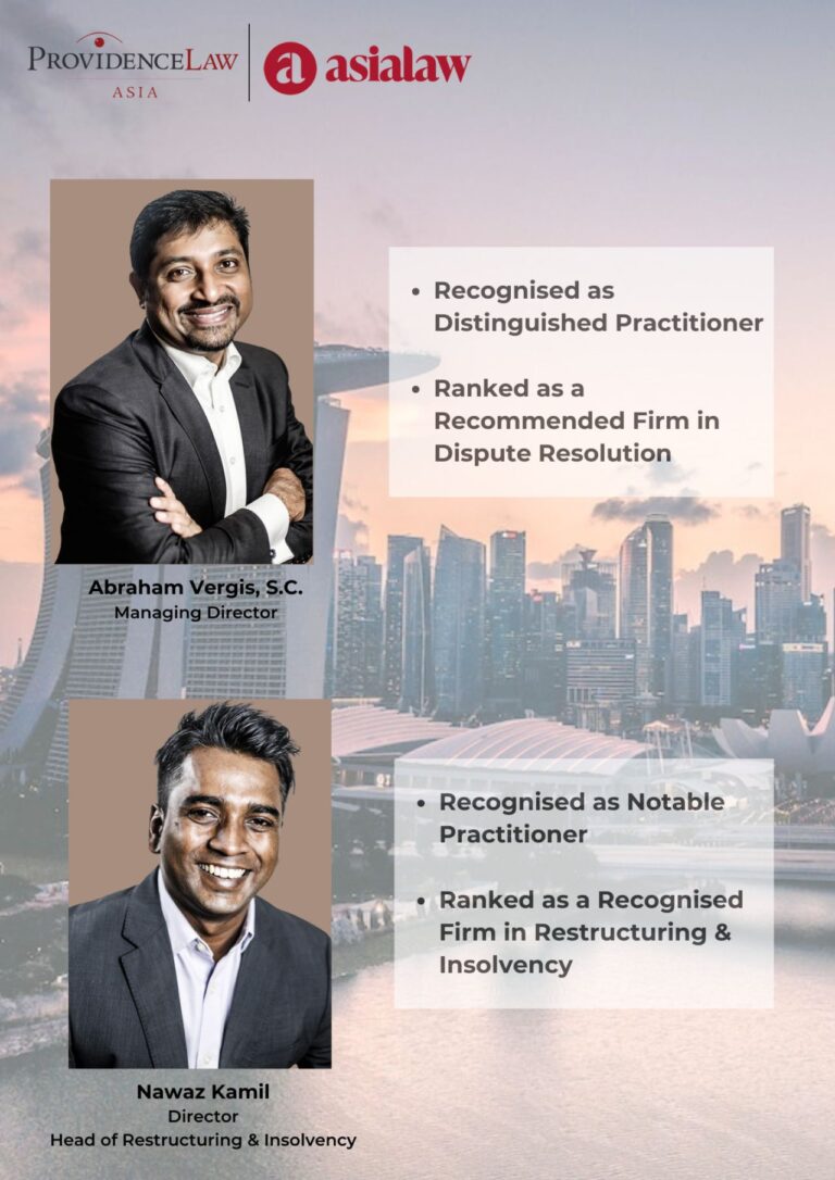 Asialaw Rankings 2022/2023 - Providence Law Asia | Singapore Law Firm ...